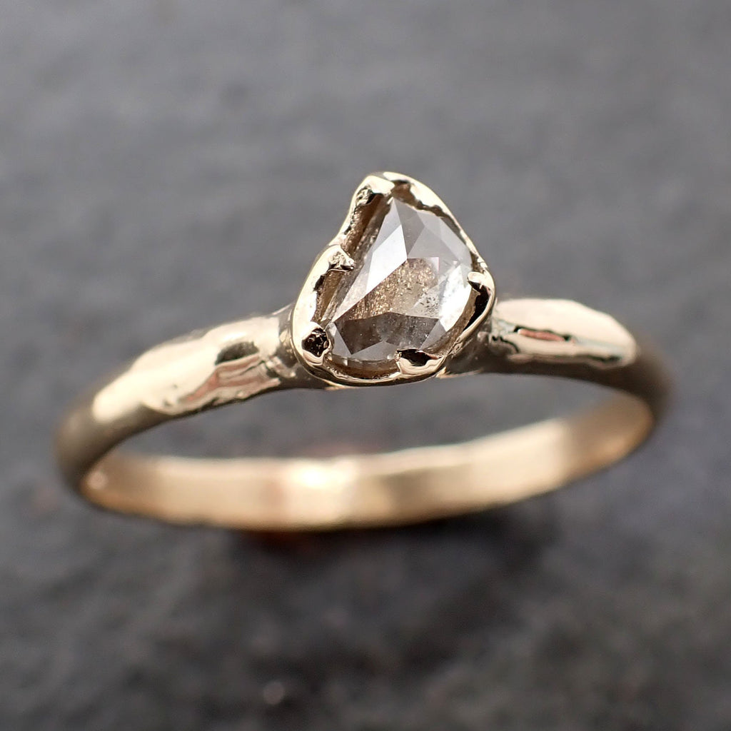 Fancy Cut Half Moon yellow Diamond Solitaire Engagement 14k Gold Weddi ...